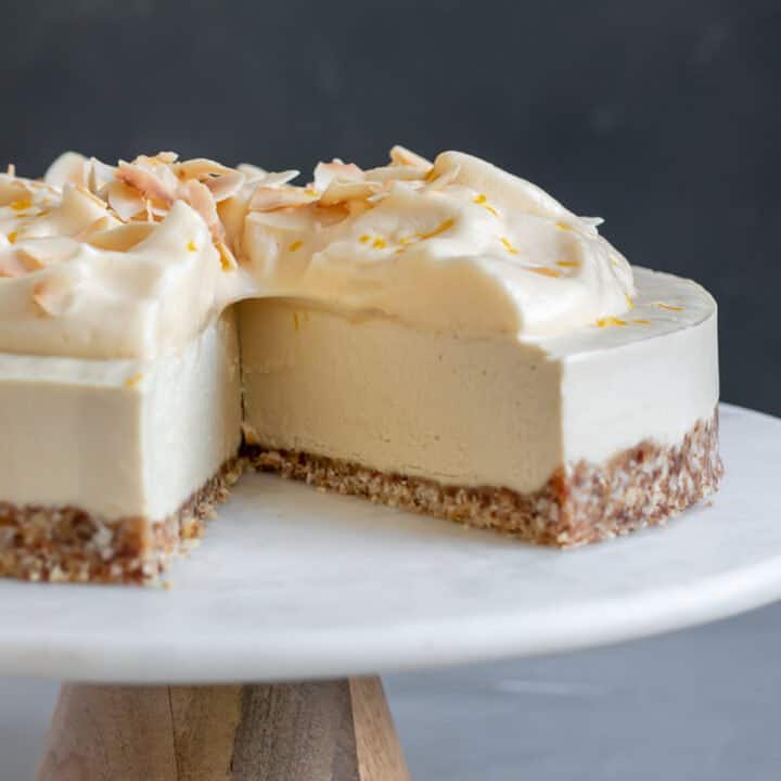 Meyer Lemon Vegan Cheesecake - My Quiet Kitchen