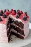 Vegan Chocolate Cake With Raspberry Frosting - My Quiet Kitchen