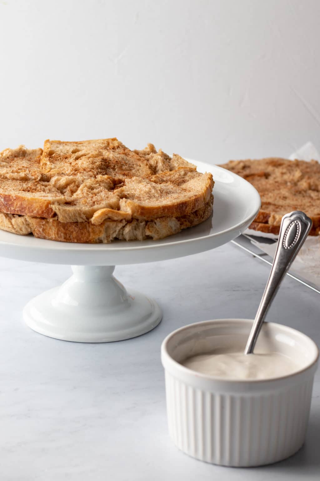 Vegan French Toast Breakfast Cake - My Quiet Kitchen