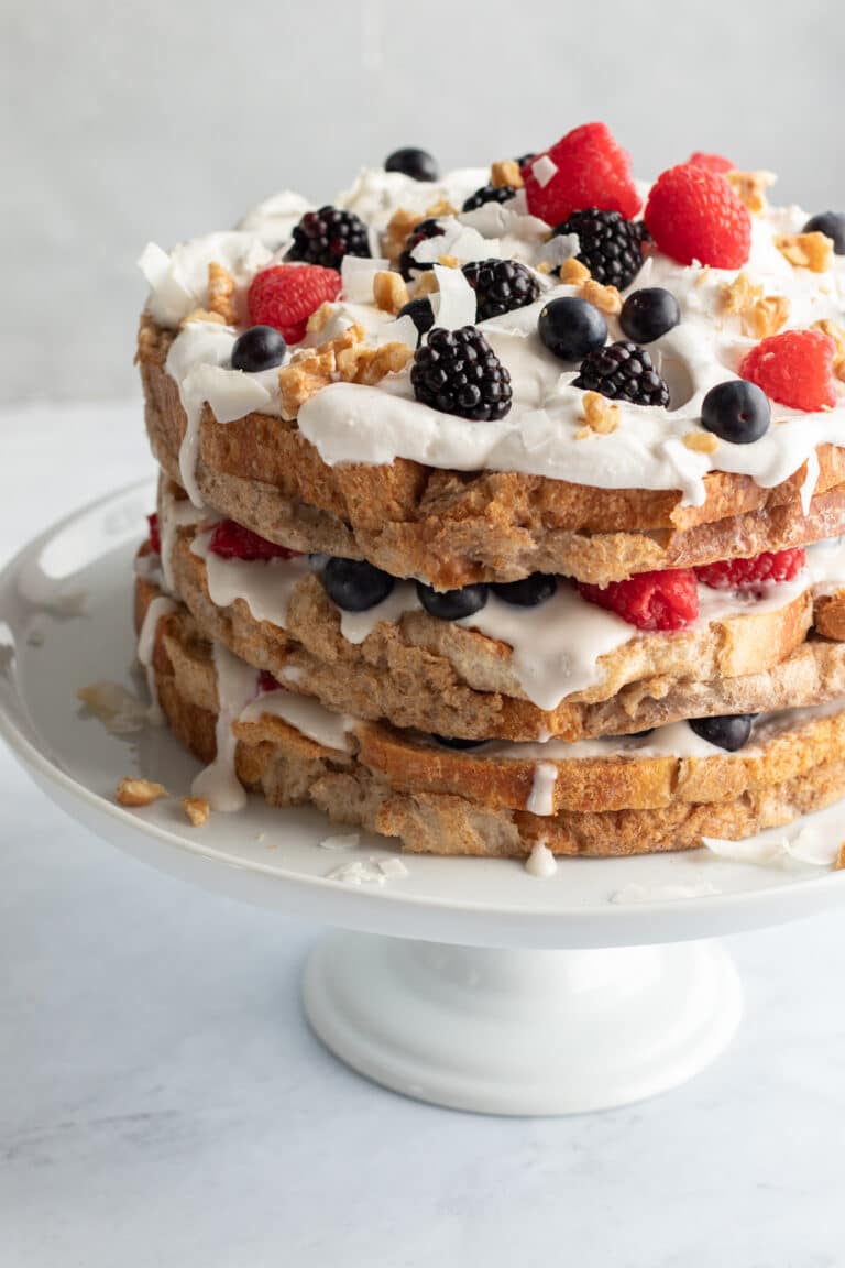 Vegan French Toast Breakfast Cake - My Quiet Kitchen
