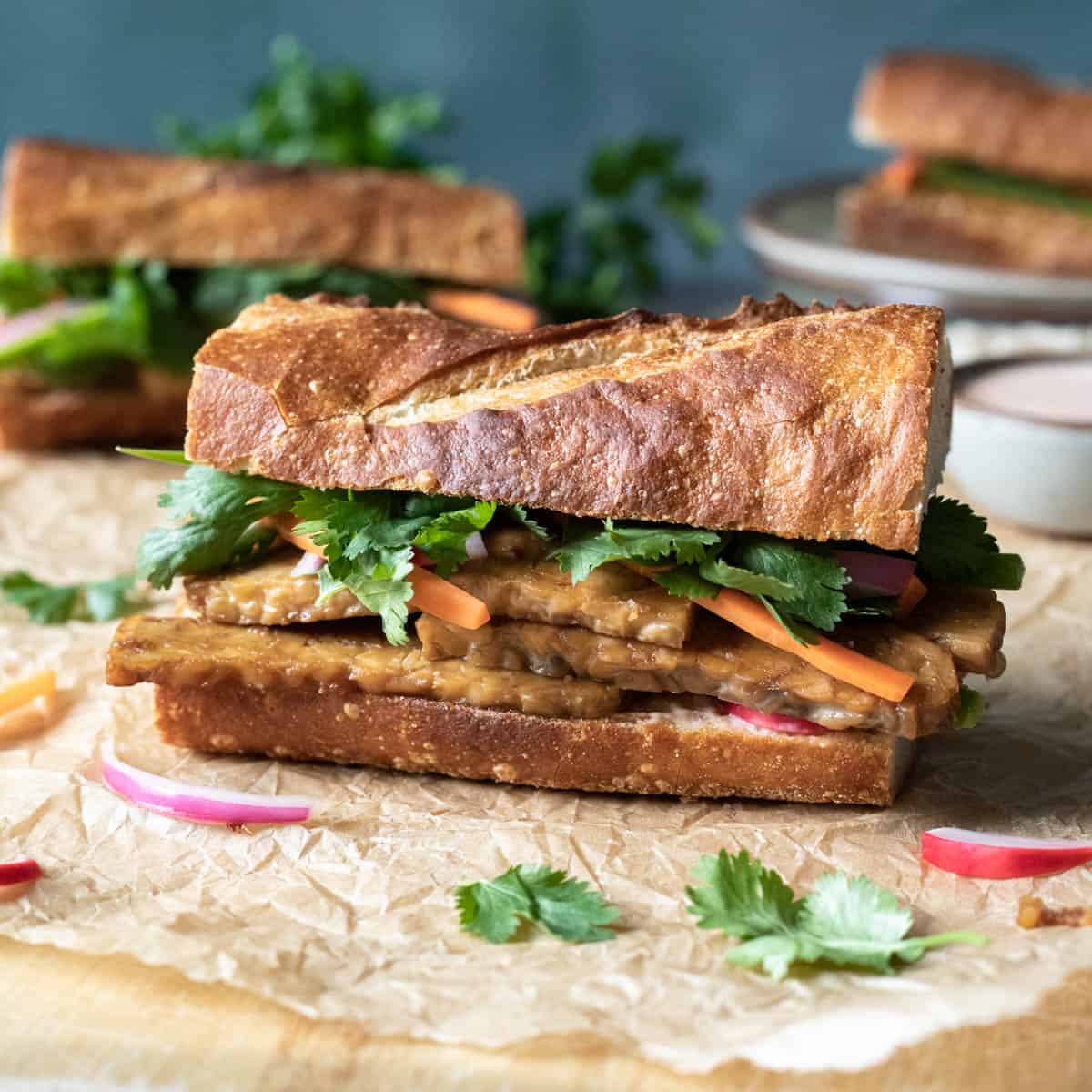 Mediterranean Soy Curl Pita - My Quiet Kitchen