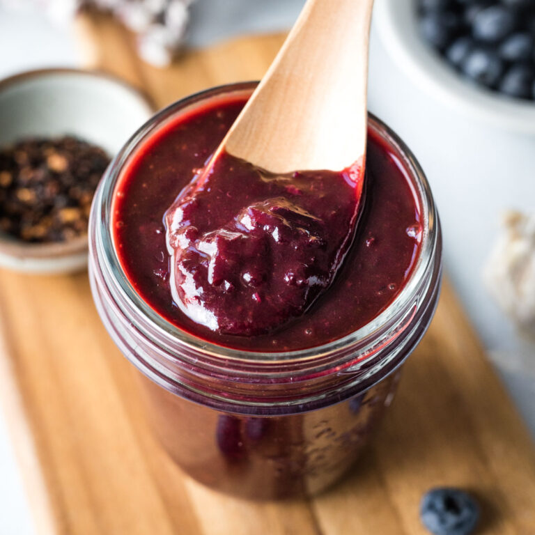 Blueberry BBQ Sauce - My Quiet Kitchen