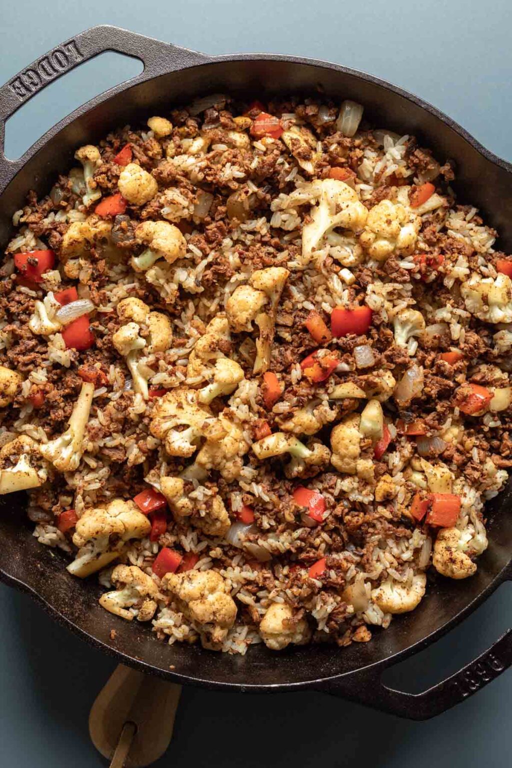 Vegan Beef and Cauliflower Skillet - My Quiet Kitchen