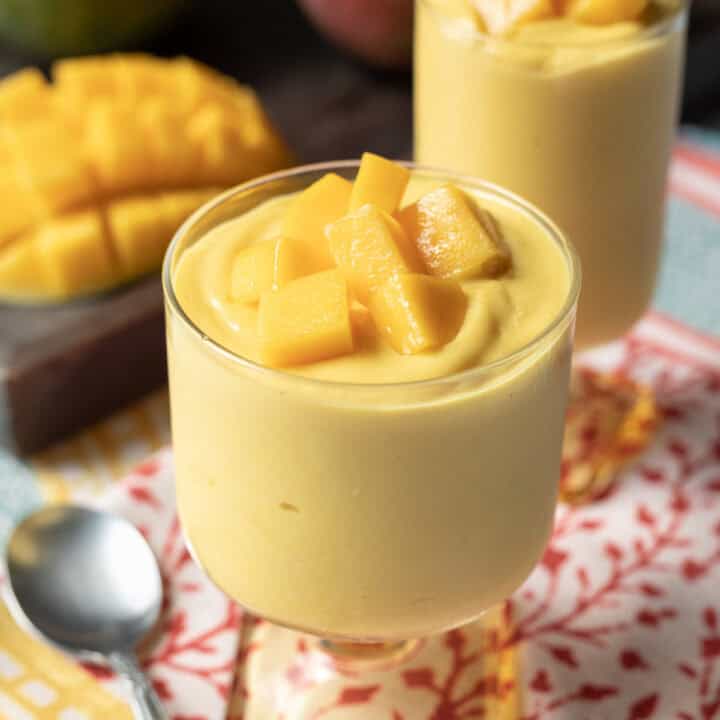 No-Cook Mango Pudding - My Quiet Kitchen