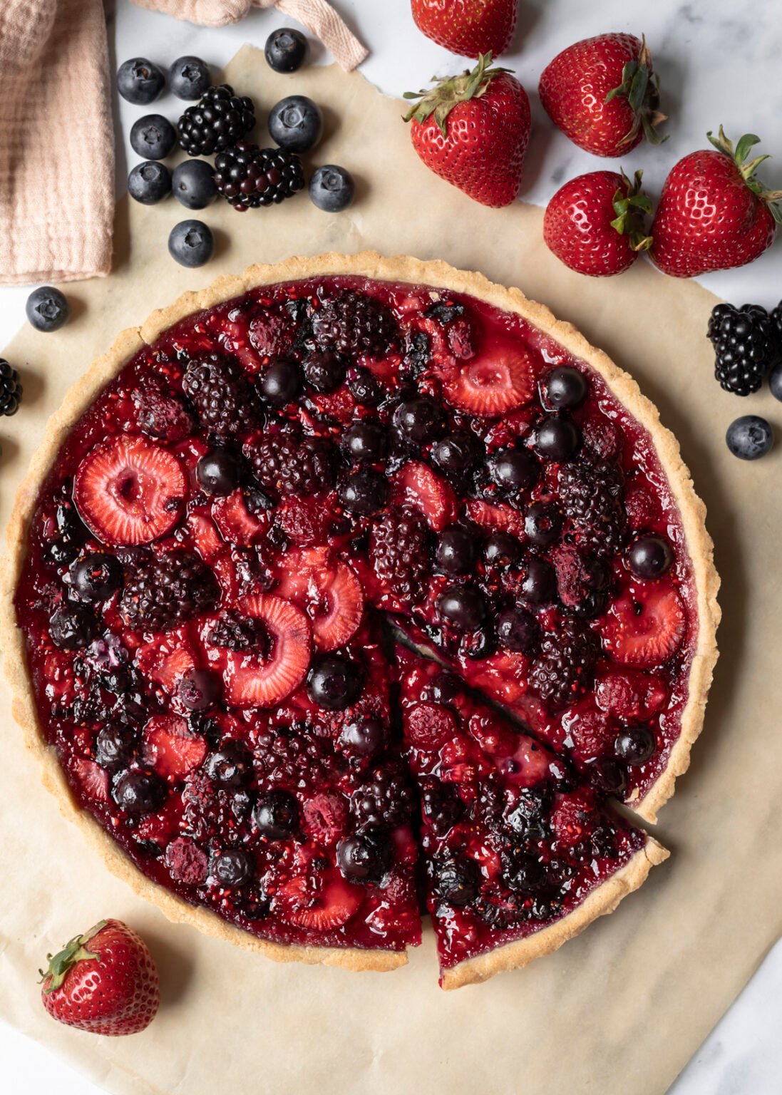 Mixed Berry Tart (Gluten-Free & Vegan) - My Quiet Kitchen