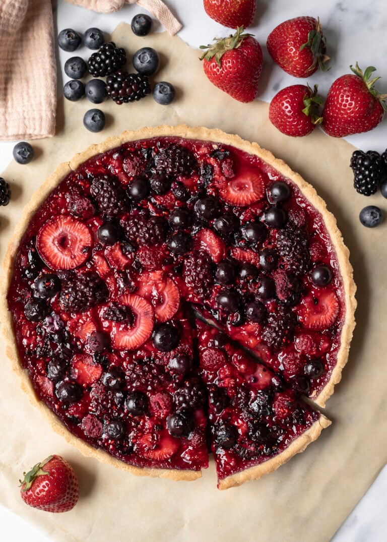 Mixed Berry Tart (Gluten-Free & Vegan) - My Quiet Kitchen