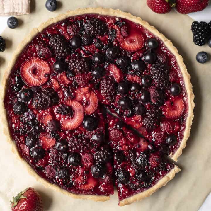 Mixed Berry Tart (Gluten-Free & Vegan) - My Quiet Kitchen